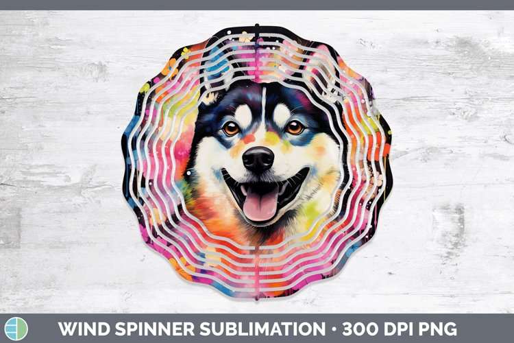 Neon Shiba Inu Wind Spinner Sublimation Spinner Designs