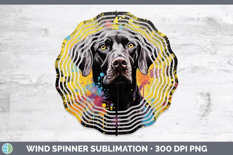 Neon Shorthaired Pointer Wind Spinner Sublimation Spinner De