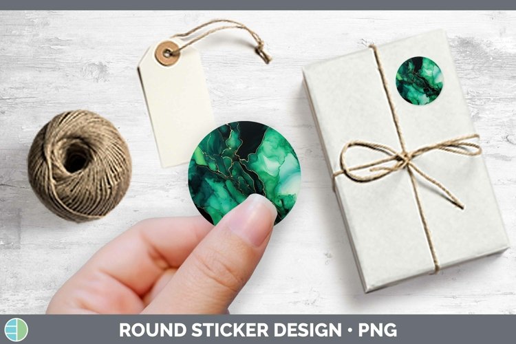 Neon Splash Green Stickers | Round Labels Designs