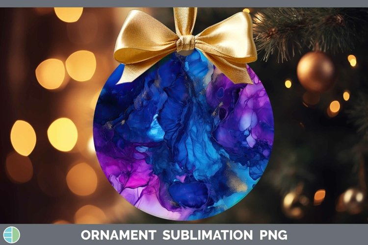 Neon Splash Periwinkle Ornament Sublimation Bauble Designs