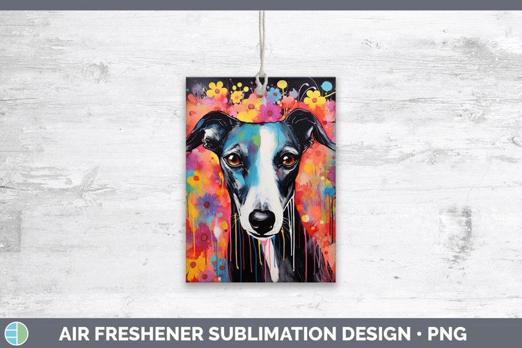 Neon Whippet Air Freshener Sublimation Car Freshener Designs