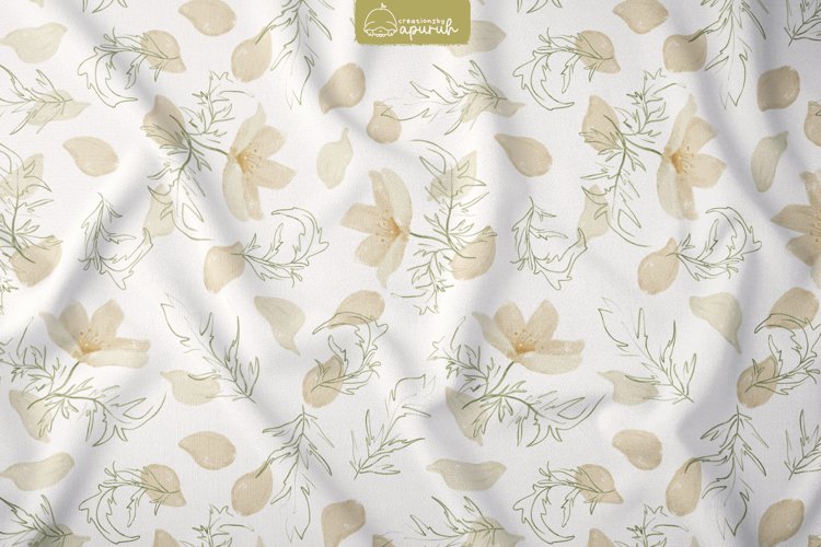 Neutral Flower Seamless Pattern (3754591)