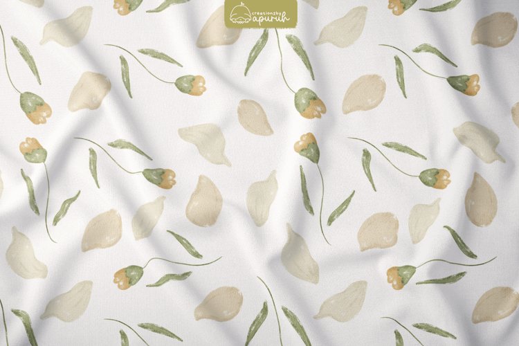 Neutral Flower Seamless Pattern (3754608)