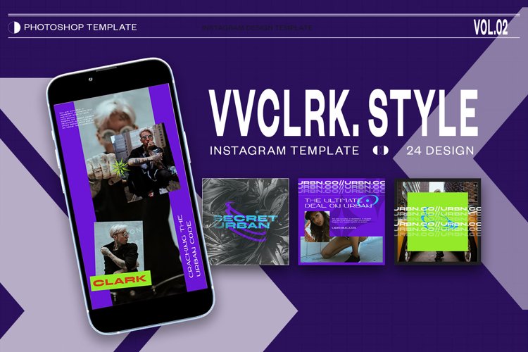 Vvclrk Style Instagram Template | PSD