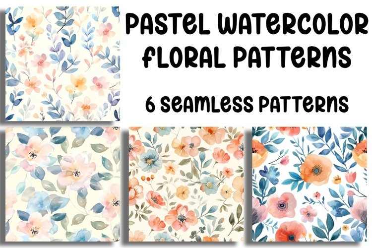 Pastel Watercolor Floral Patterns