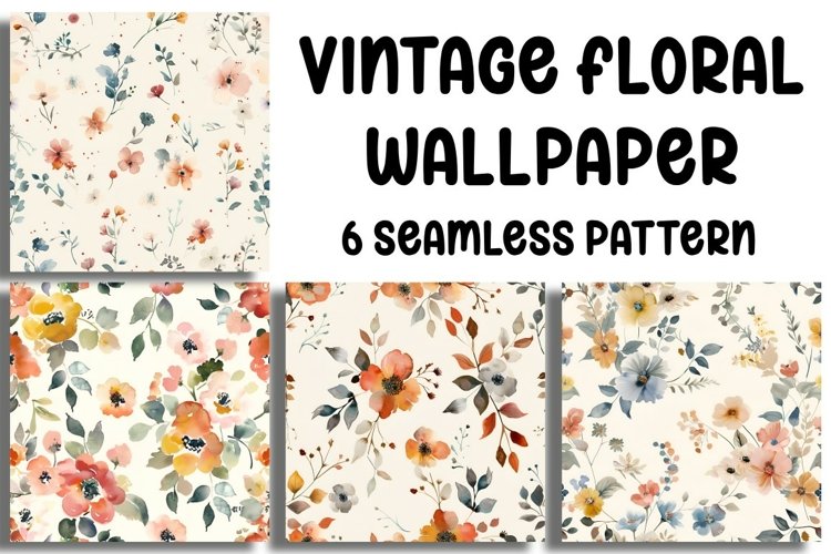 Vintage Floral Wallpaper Seamless Pattern