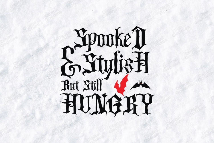 Spooked & Stylish SVG - Gothic Retro Halloween Cut File