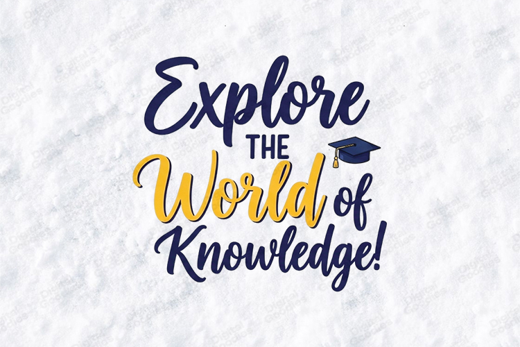 Explore The World of Knowledge SVG Academic School Cut File