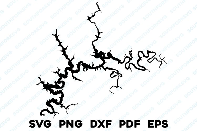Nolin Lake Kentucky Map Silhouette Shape Design