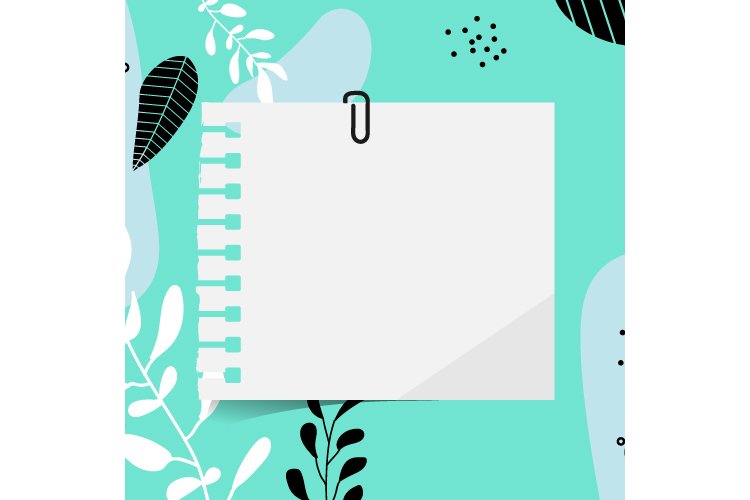 Note paper on abstract floral background