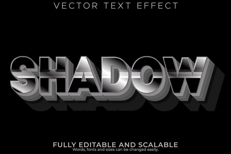 Retro shadow text effect, editable shade and (1911666)