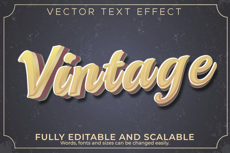 Vintage text effect, editable retro text style (1911684)