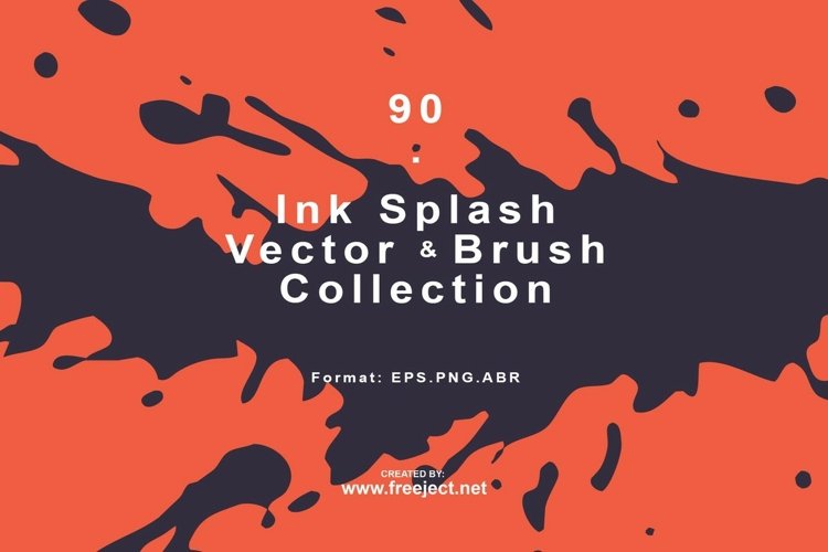 90 Ink Splash Collection EPS,ABR,PNG