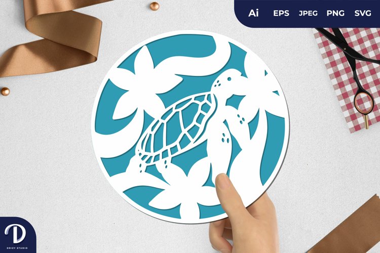 Turtle for Round Papercut