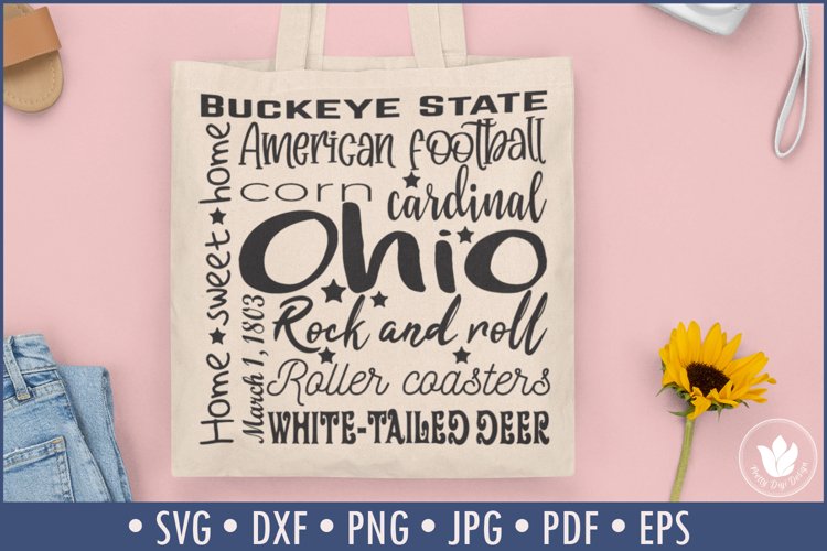 State of Ohio Cut File| Square Typography