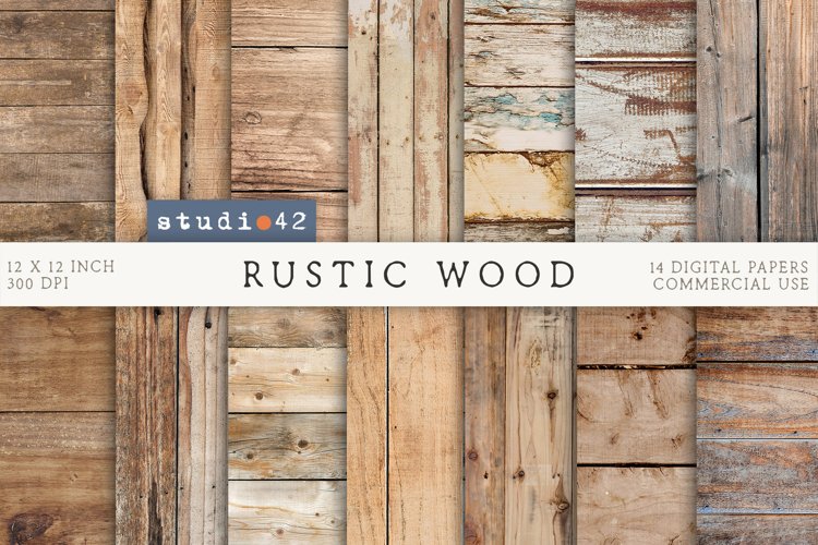 Rustic Wood Digital textures, Rustic Wood paper pack