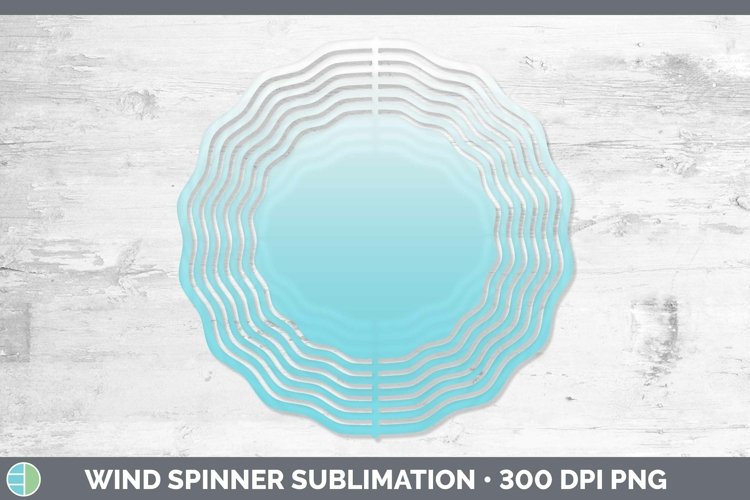 Ombre Cyan Wind Spinner Sublimation Spinner Designs