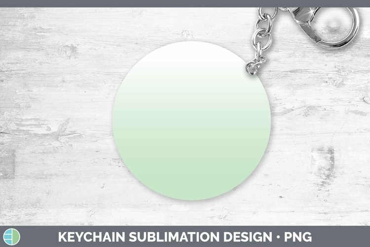 Ombre Green Keychain Sublimation Keyring Designs