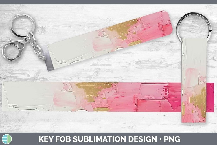 Ombre Paint Pink 02 Key Fob | Sublimation Wristlet Designs