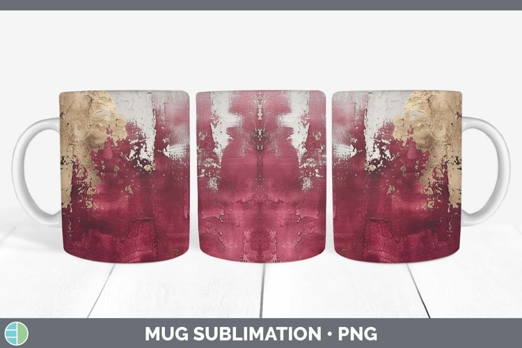 Ombre Paint Red 01 Mug Wrap | Sublimation Coffee Cup Designs