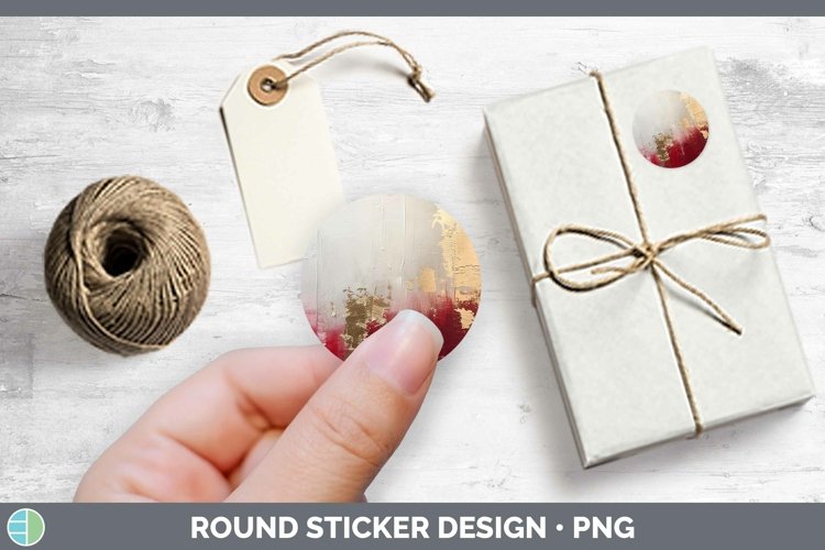 Ombre Paint Red 02 Stickers | Round Labels Designs