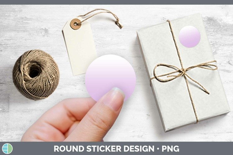 Ombre Purple Stickers | Round Labels Designs
