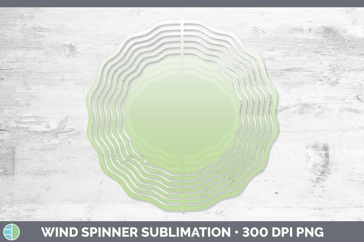 Ombre Spring Green Wind Spinner Sublimation Spinner Designs
