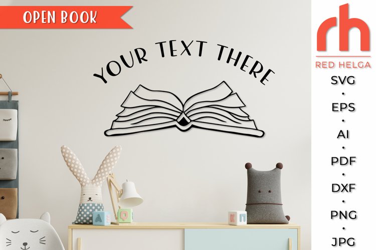 Open Book SVG - Librarian Cut File