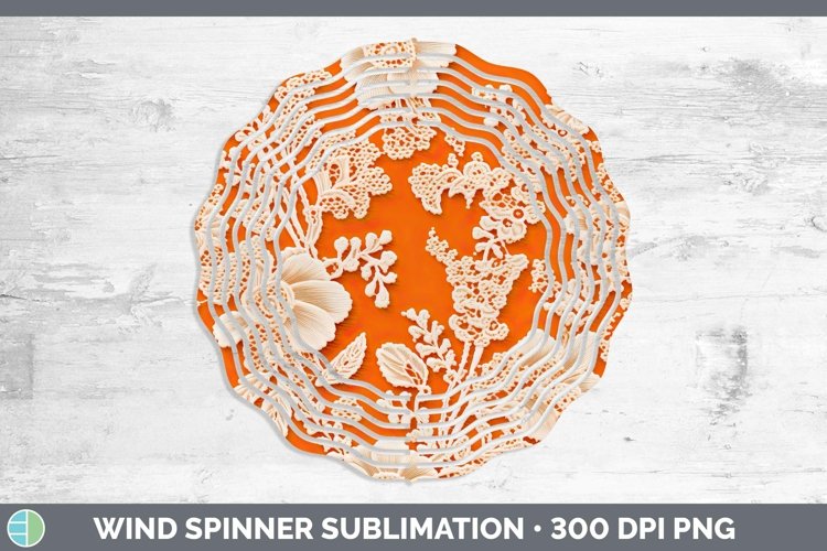 Orange 02 Wind Spinner | Sublimation Spinner Designs