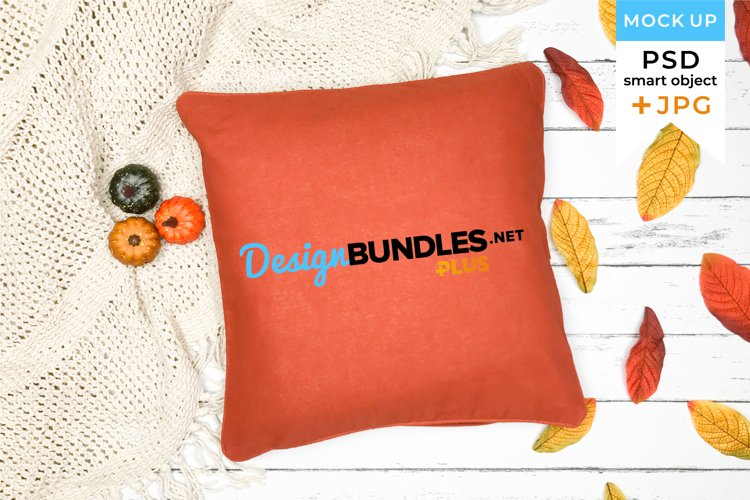 Autumn Pillow Mockup | Fall mockup pillow