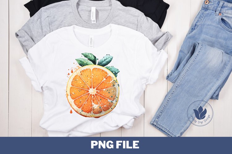 Orange Watercolor PNG Sublimation (2722239)