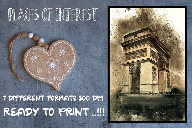 Places of interest printable graphics Pack 25 JPG 300 dpi