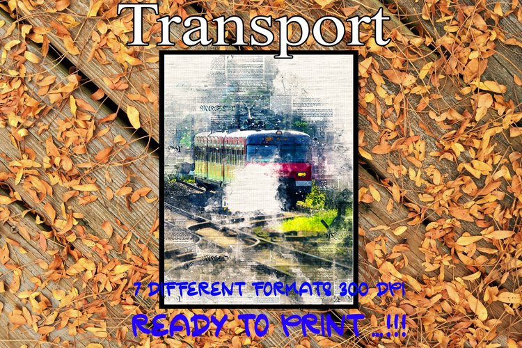 Transport media printables vintage style 300 dpi (2522424)