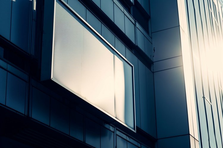 Wall Mounted Sign on Building Mockup (3649558)