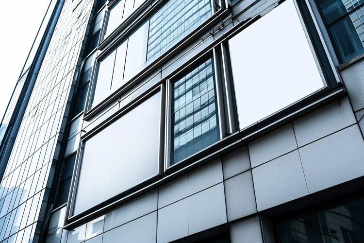 Wall Mounted Sign on Building Mockup (3649577)