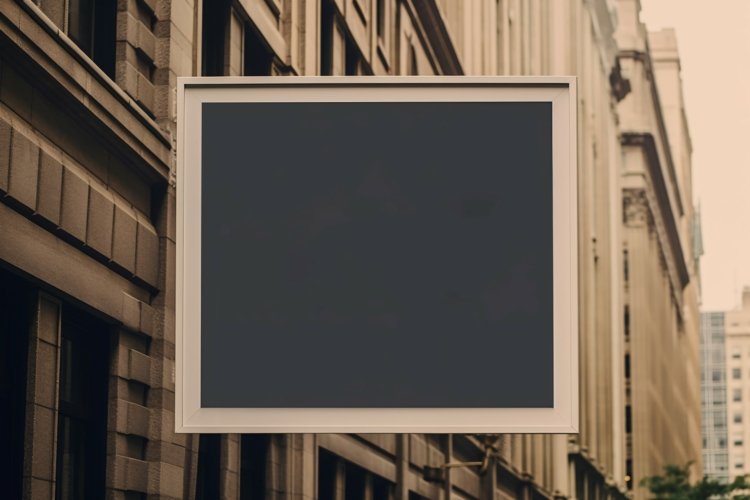 Sign Board Mockup on Building Wall (3649945)