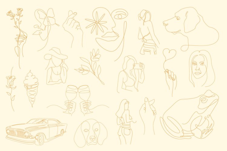 Outline Illustration Vector Set (2488948)