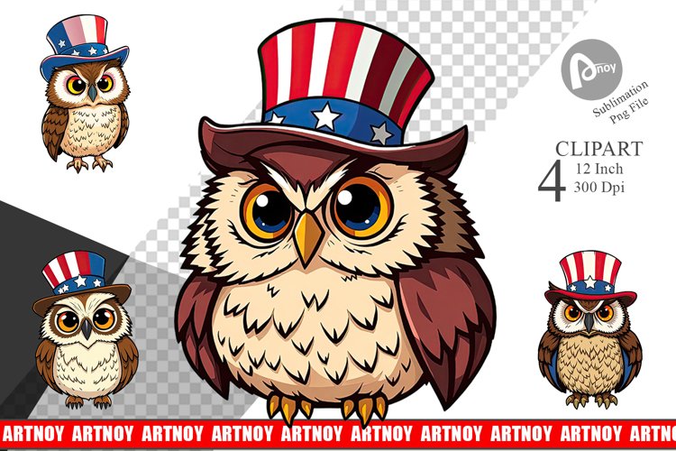 Owl Patriotic Clipart (5183432)