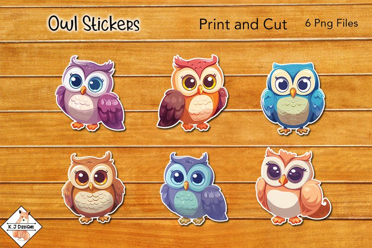 Owl Stickers | Print and Cut