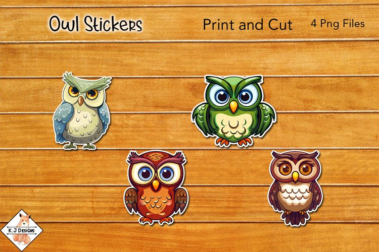 Owl Stickers | Print and Cut