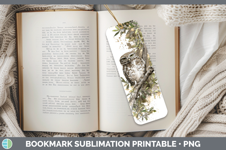 Elf Owl Owls Sketch Bookmark Sublimation Design