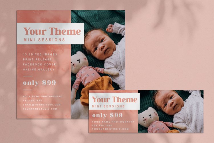 Photography Mini Session & FB Cover PSD Template Set