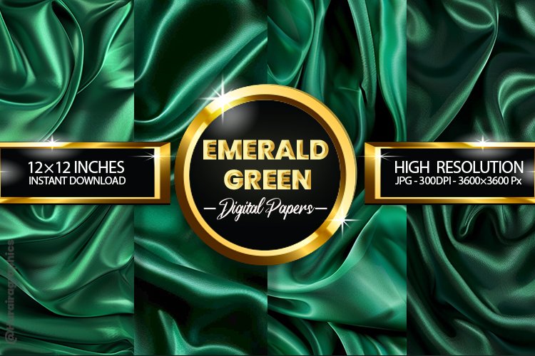 Emerald Green Digital Papers - 04 Variations (3790810)