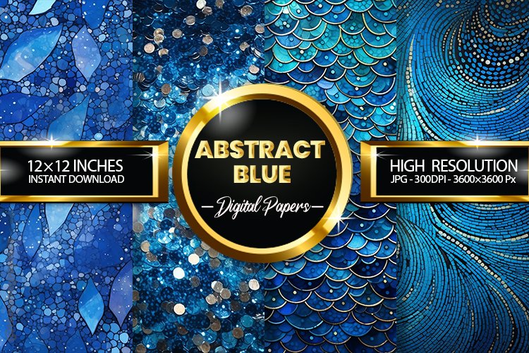 Abstract Blue Digital Papers - 04 Variations (3753052)