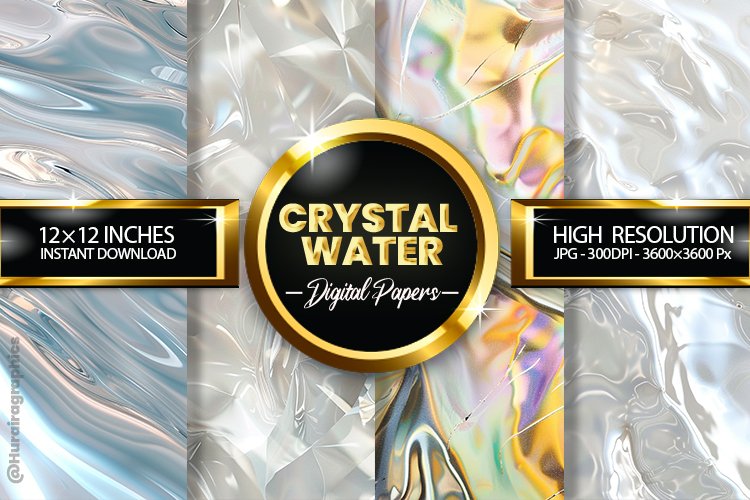 Crystal Water Digital Papers - 04 Variations (3776792)