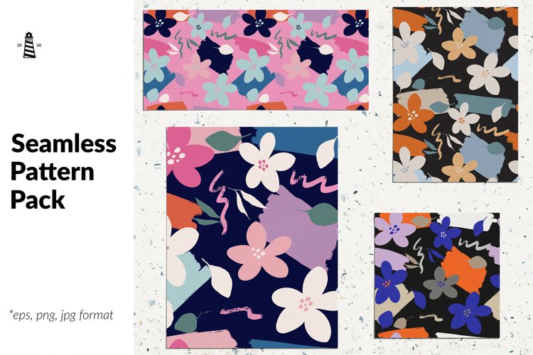 Hand drawn floral digital paper (537713)