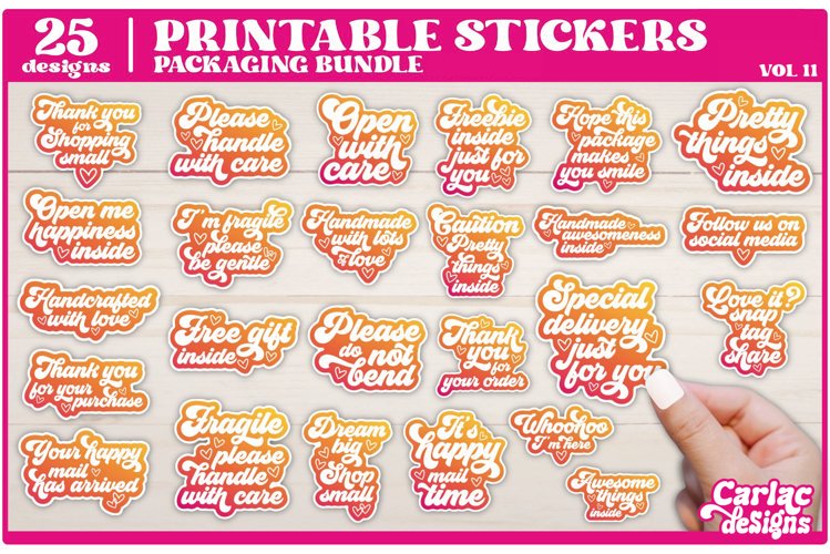 Packaging Sticker Bundle | Small Business Stickers | Vol 11