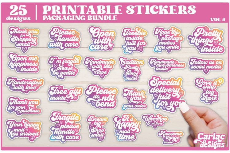 Packaging Sticker Bundle | Small Business Stickers | Vol 8
