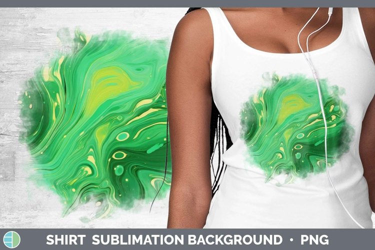Paint Pour Green Shirt Sublimation Sublimation Background De