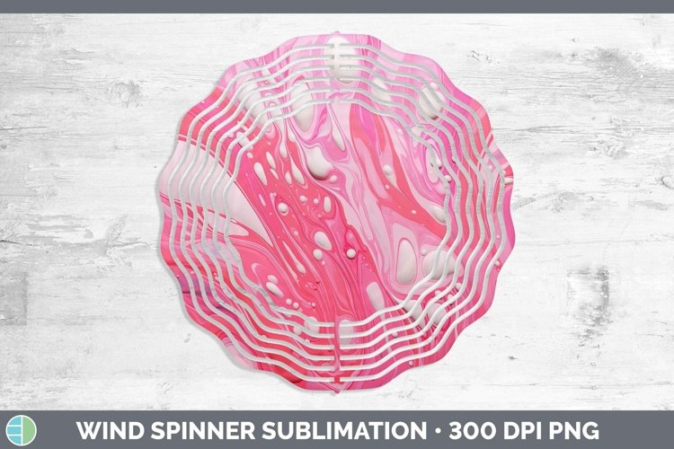 Paint Pour Pink Wind Spinner Sublimation Spinner Designs